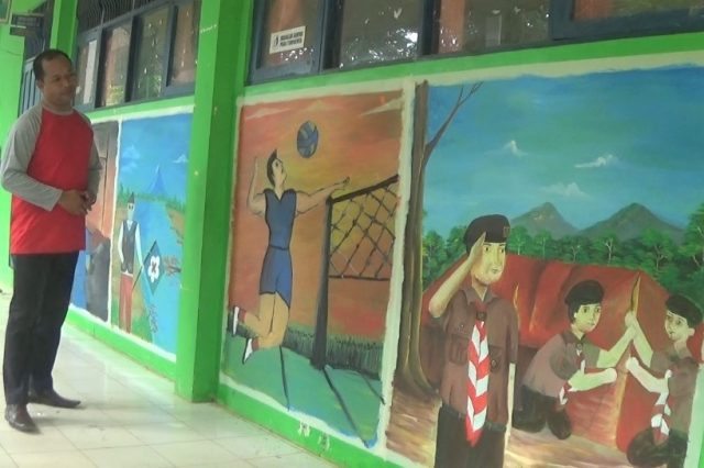 Lomba Melukis - Tembok Kelas Jadi Median Lukisan Mural